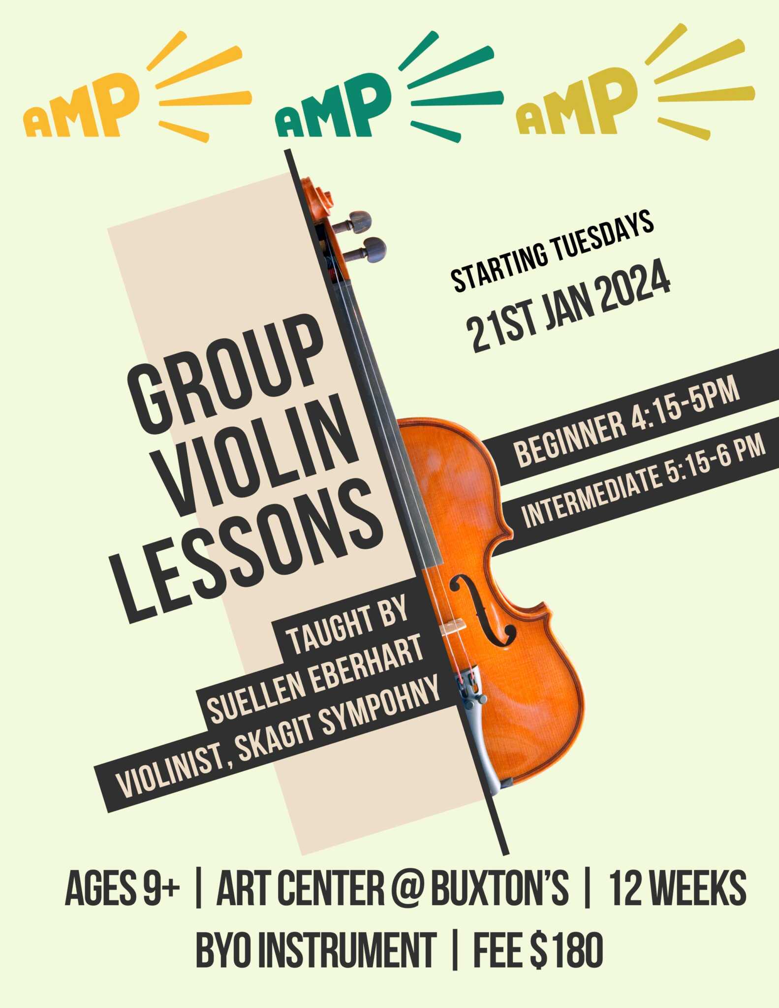 Group Violin Lessons. Beginner and Intermediate. 12 week session ...